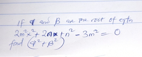 Solved If q ﻿and β ﻿are the root of | Chegg.com