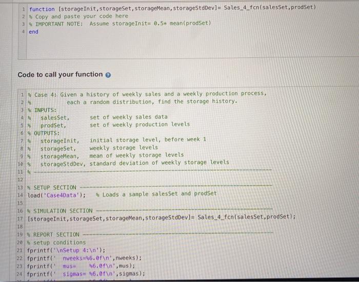 Solved Given weekly sales data and a variable production | Chegg.com