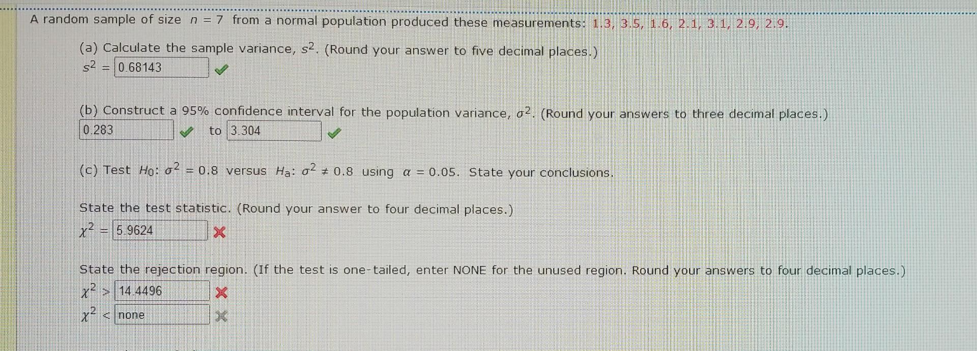 Solved random sample of size n=7 from a normal population | Chegg.com