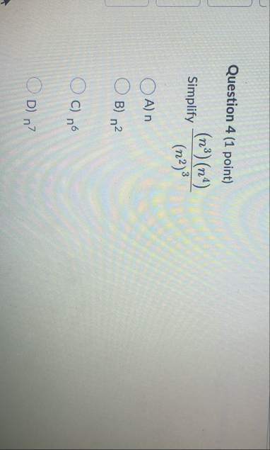 Solved Question 4 (1 ﻿point)Simplify | Chegg.com