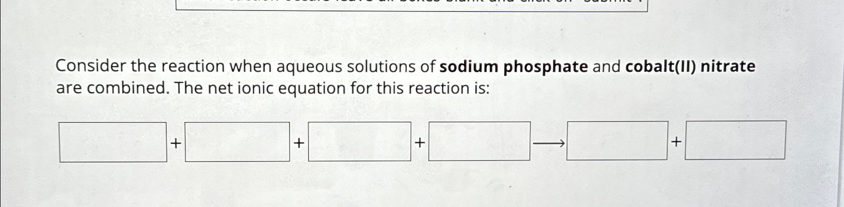 Consider the reaction when aqueous solutions of | Chegg.com