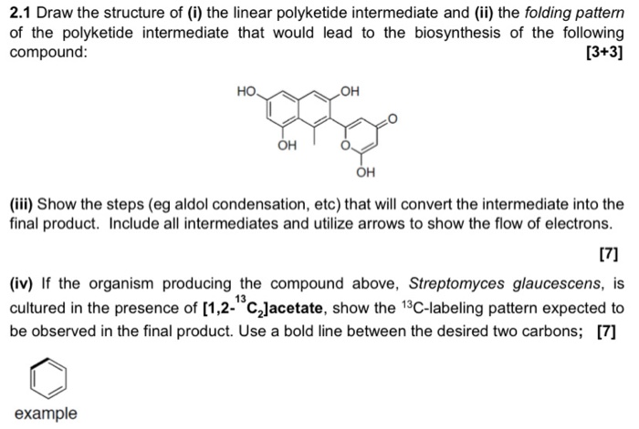 2.1 Draw the structure of (i) the linear polyketide | Chegg.com