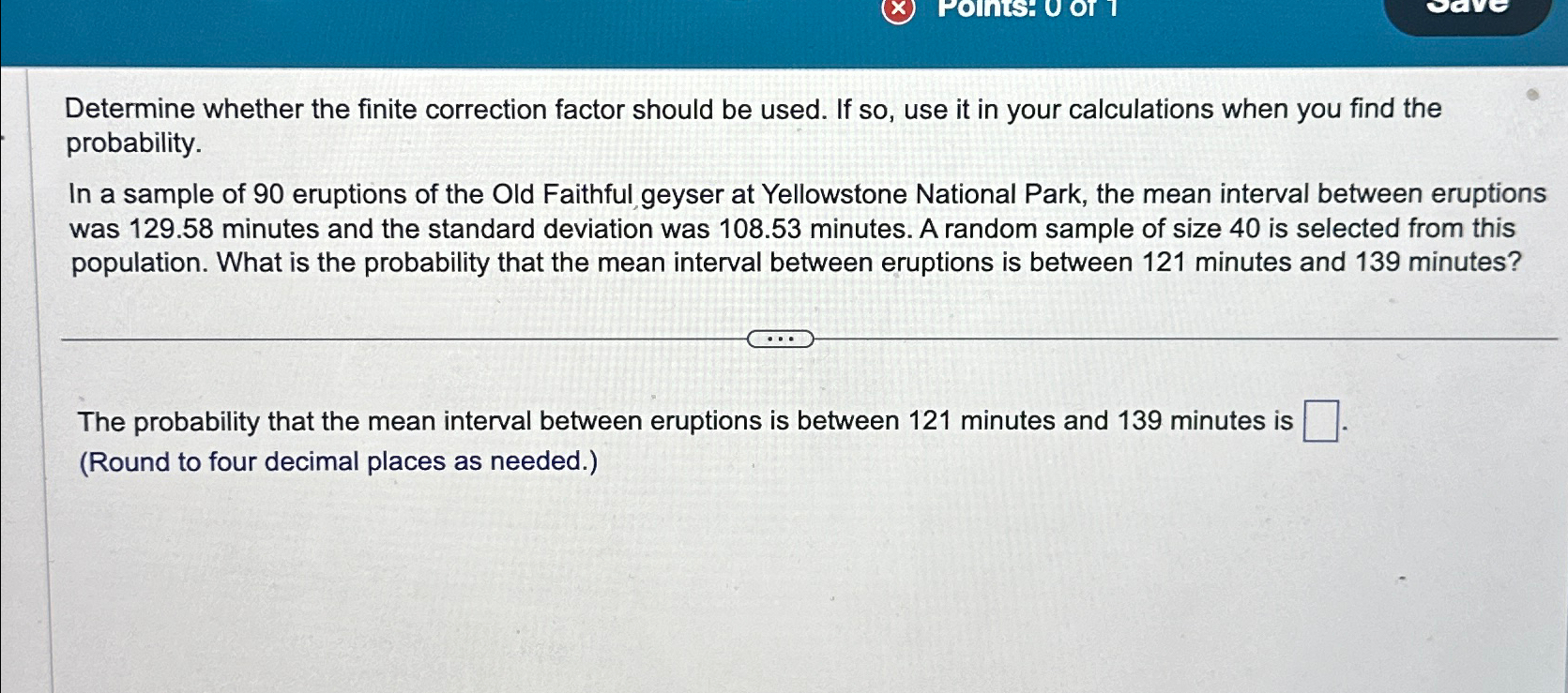Solved Determine Whether The Finite Correction Factor Should