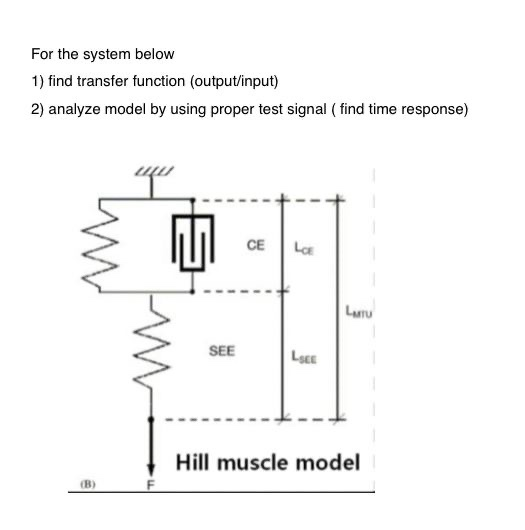 Solved For the system below 1) find transfer function | Chegg.com