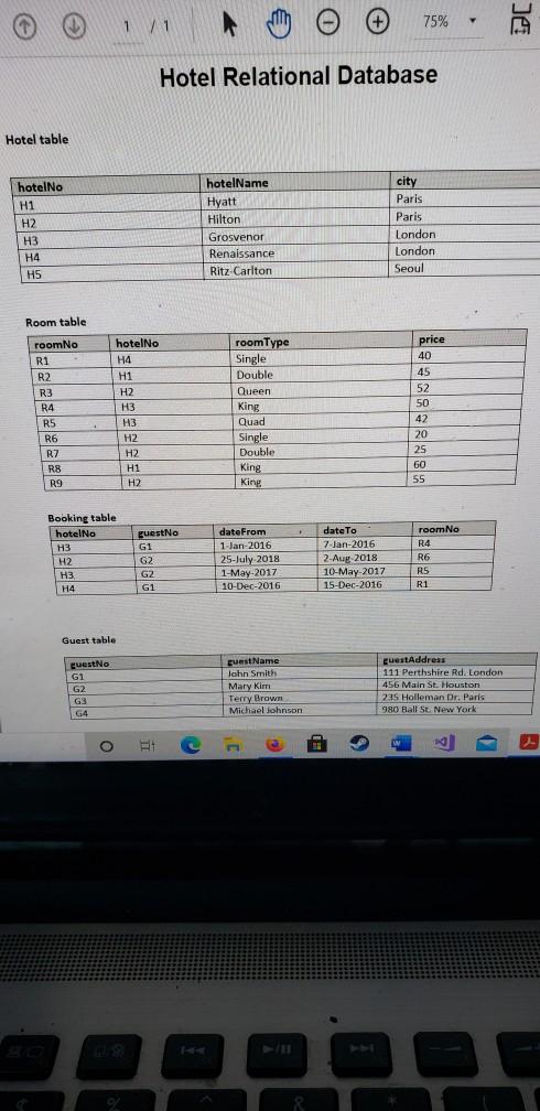 Solved Write a SQL query for each of the following | Chegg.com