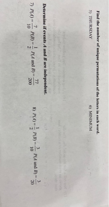 Solved Find the number of unique permutations of the letters | Chegg.com