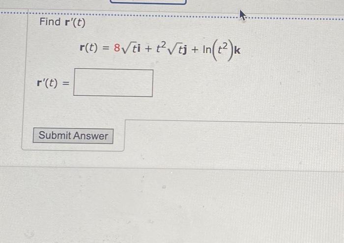 Solved Find \\( \\mathbf{r}^{\\prime}(t) \\) \\[ | Chegg.com
