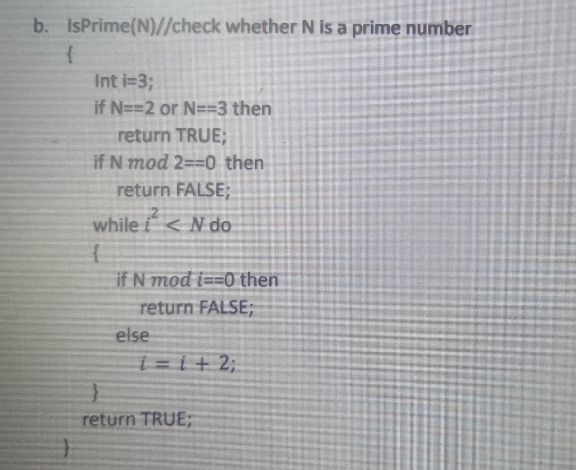 Solved Find the cost function of the following algorithm and | Chegg.com