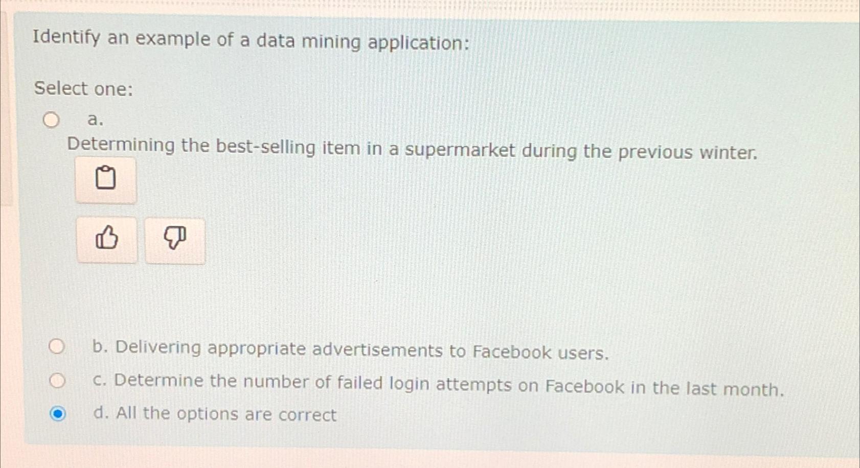 Solved Identify an example of a data mining | Chegg.com