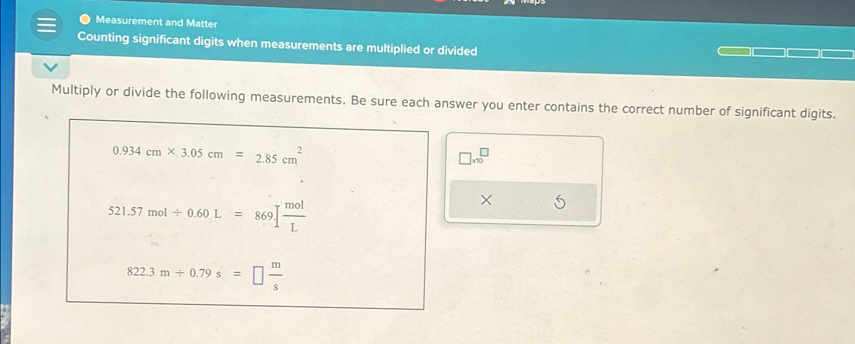 Solved Measurement and MatterCounting significant digits | Chegg.com