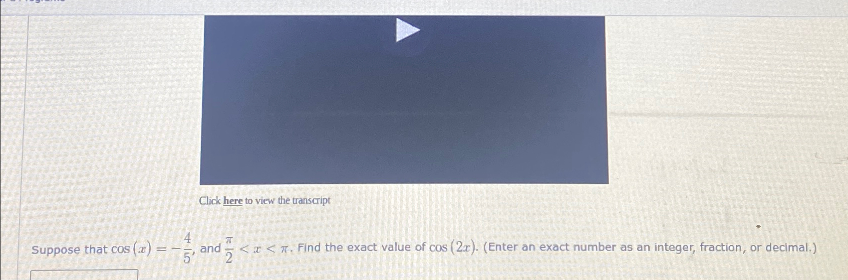 Solved Click here to view the transcriptSuppose that | Chegg.com
