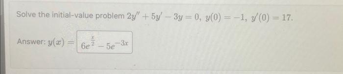 Solved Solve the initial-value problem | Chegg.com