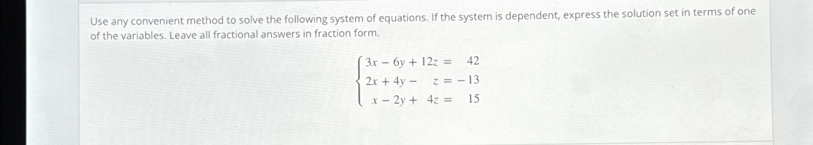 Solved Use any convenient method to solve the following | Chegg.com