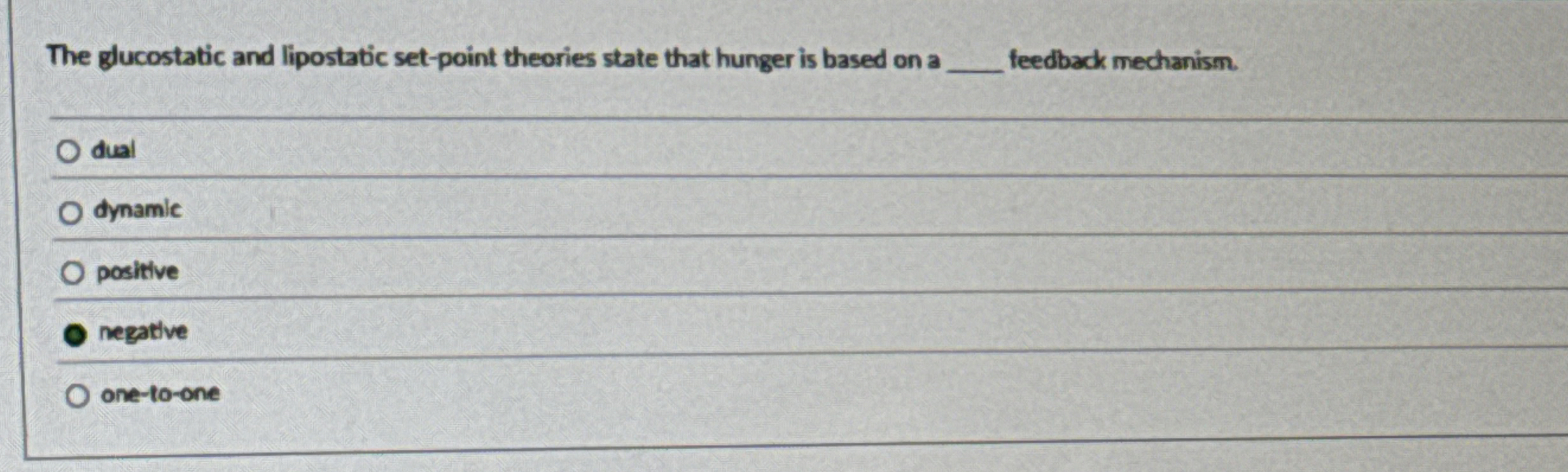 Solved The glucostatic and lipostatic set-point theories | Chegg.com