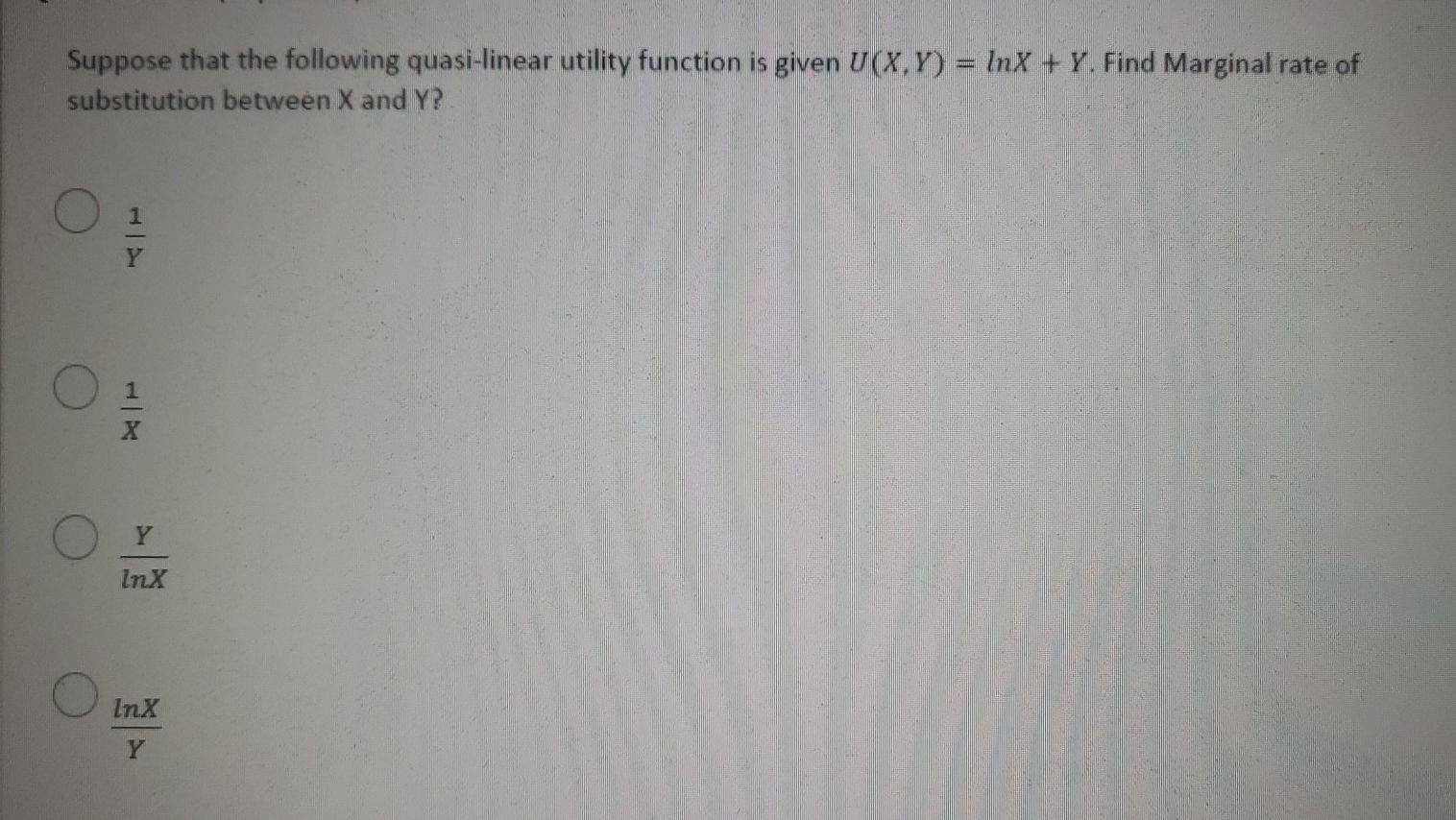 Solved Suppose that the following quasi-linear utility | Chegg.com