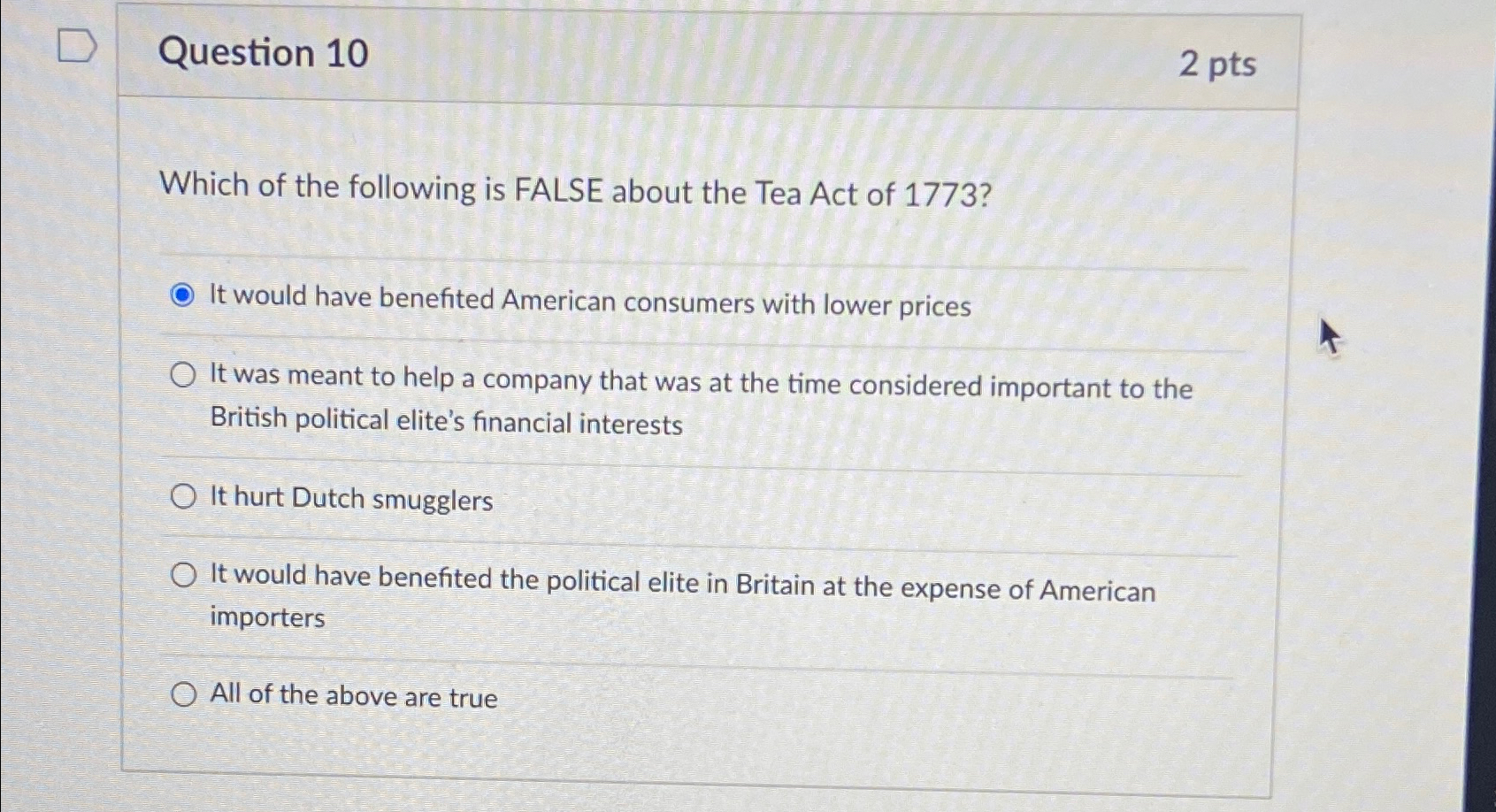 Solved Question 102 ﻿ptsWhich of the following is FALSE | Chegg.com