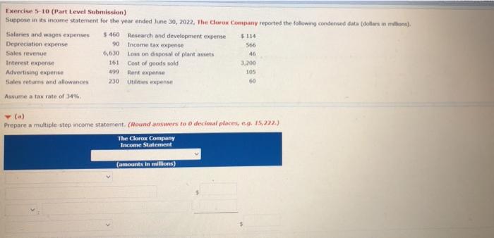 Solved Exercise 5-10 (Part Level Submission) Suppose in its | Chegg.com