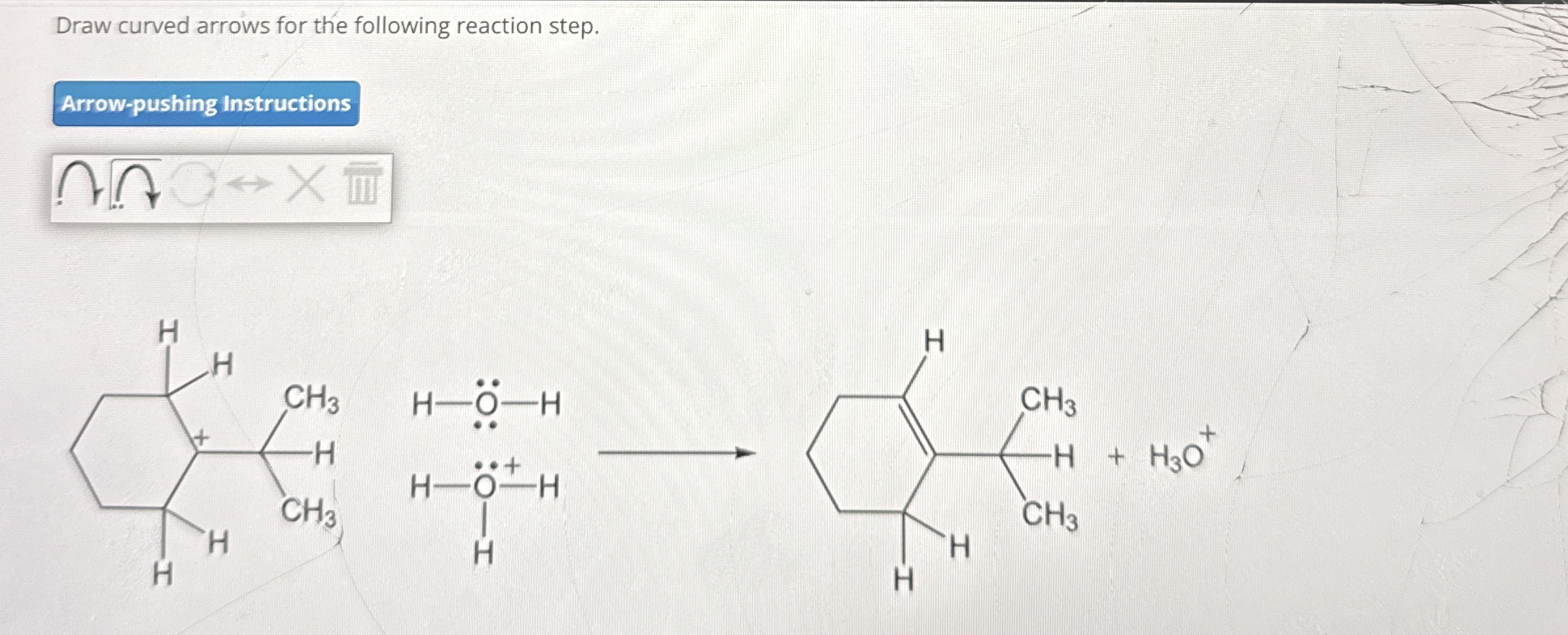 Draw curved arrows for the following reaction | Chegg.com