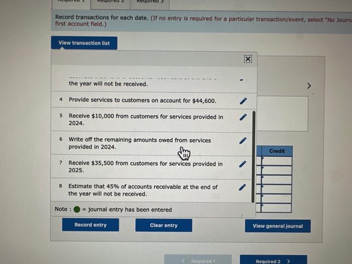 Solved Record transactions for each date. (If no entry is | Chegg.com