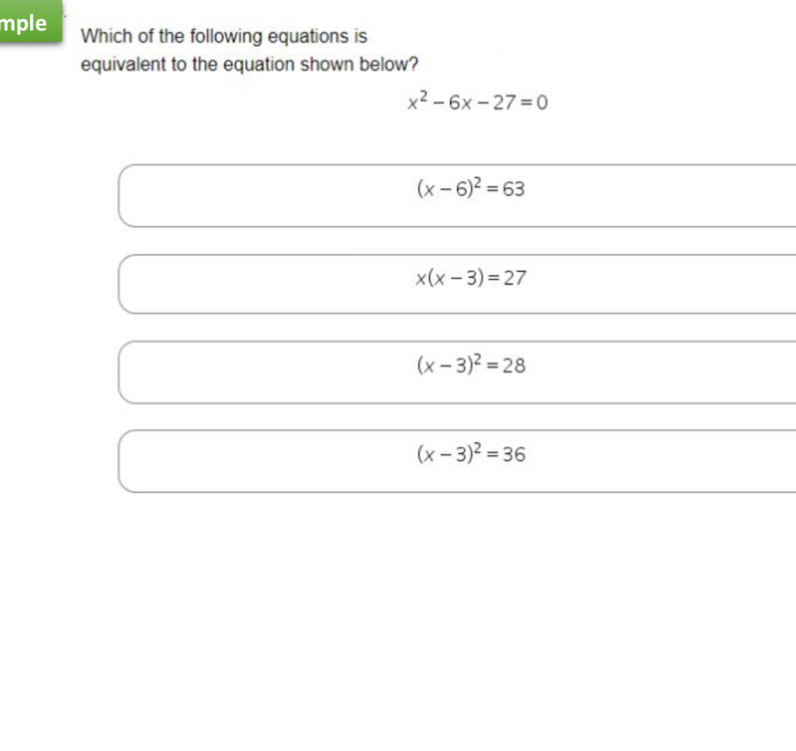 Solved Which Of The Following Equations Is Equivalent To The Chegg