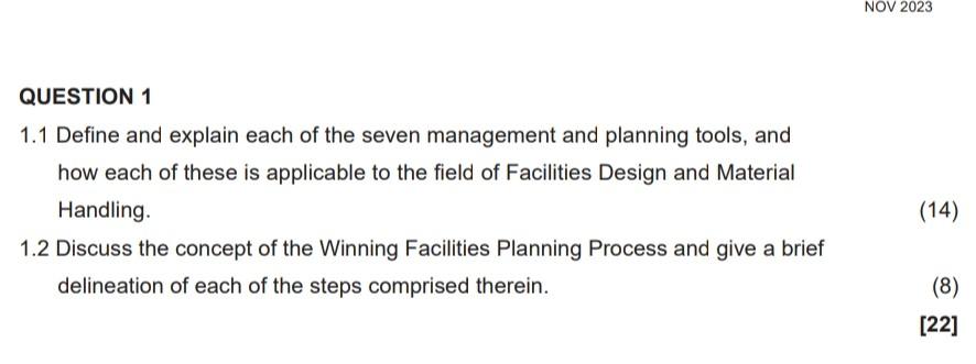 Solved QUESTION 1 1.1 Define and explain each of the seven | Chegg.com