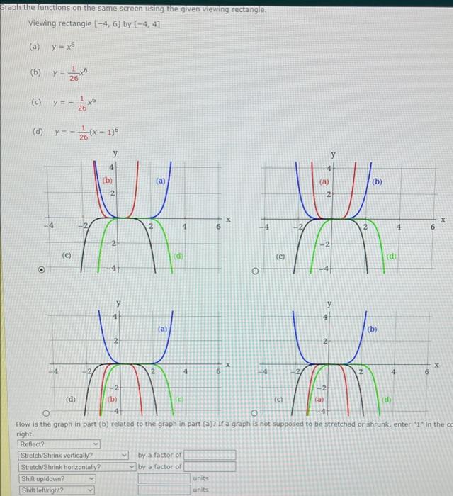 Solved Graph The Functions On The Same Screen Using The 7639