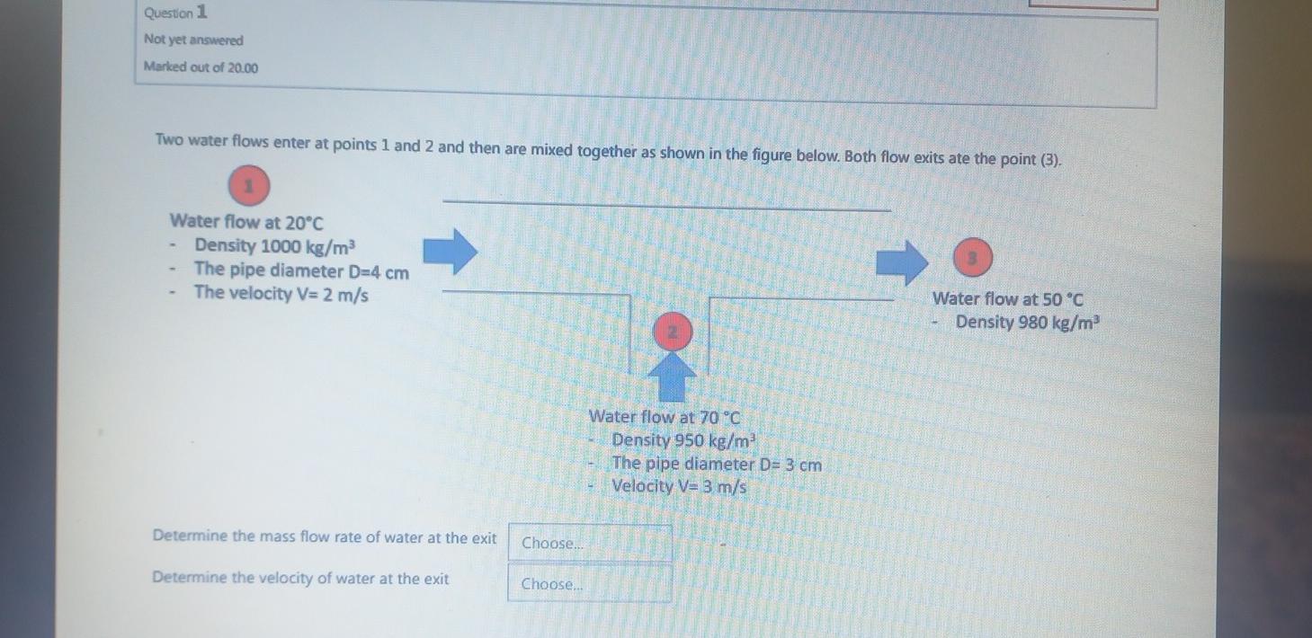 Solved Question 1 Not yet answered Marked out of 20.00 Two | Chegg.com
