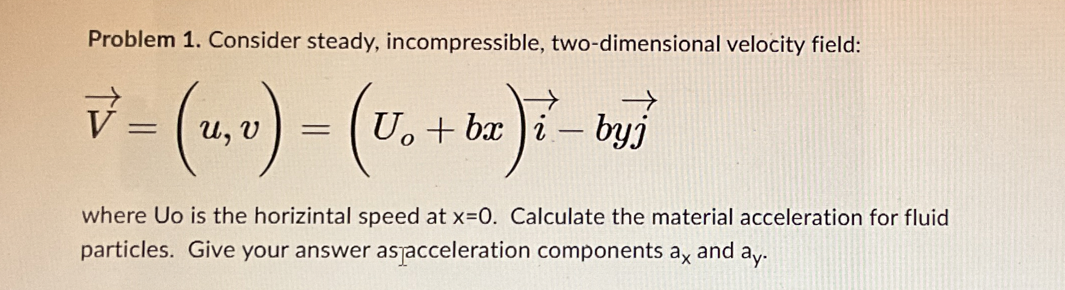 Solved Problem 1. Consider steady, incompressible, | Chegg.com Solved Problem 1. Consider steady, incompressible, | Chegg.com