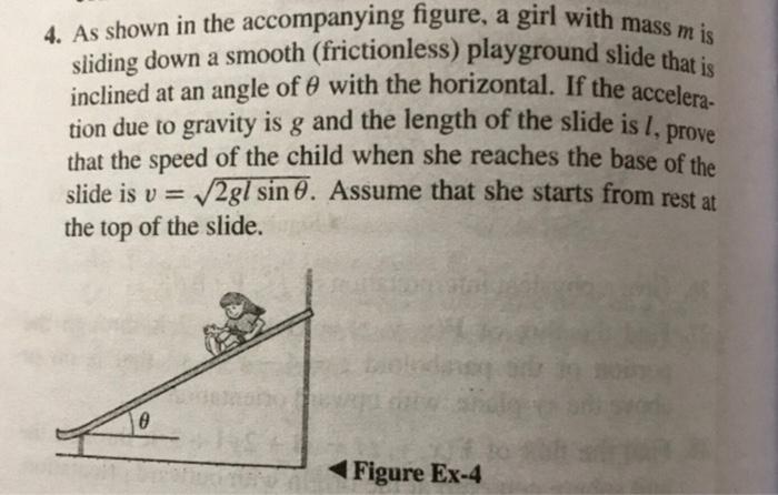 Solved sliding down a smooth (frictionless) playground slide | Chegg.com