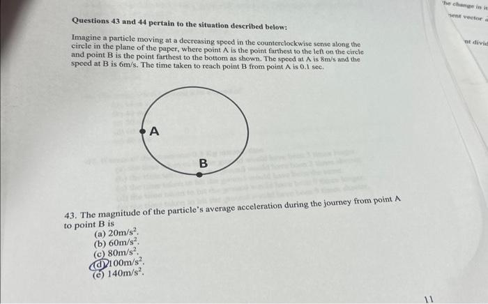 Solved Questions 43 and 44 pertain to the situation | Chegg.com
