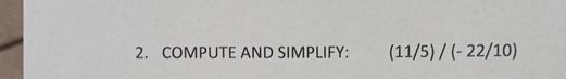 Solved COMPUTE AND SIMPLIFY: 115-2210 | Chegg.com