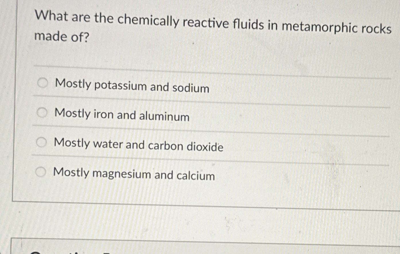What are the chemically reactive fluids in | Chegg.com