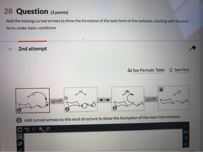 Solved 28 Question (3 points) Add the missing curved arrows | Chegg.com