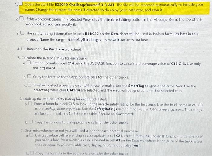 Solved 1. Open the start file | Chegg.com