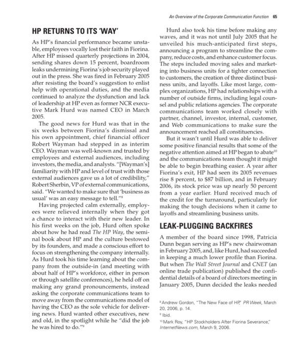 1 what are the strengths and weaknesses of HP's | Chegg.com