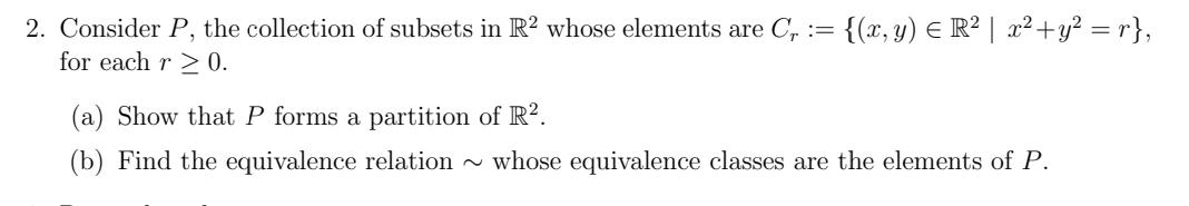 Solved Consider P, ﻿the collection of subsets in R2 ﻿whose | Chegg.com