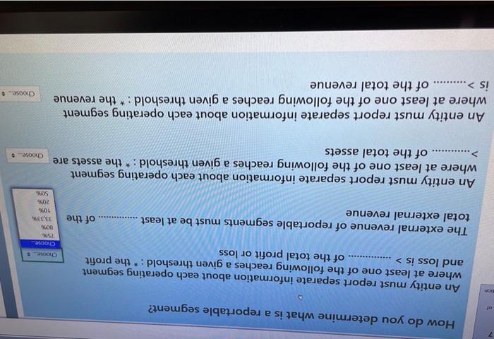 Solved af How do you determine what is a reportable segment? | Chegg.com