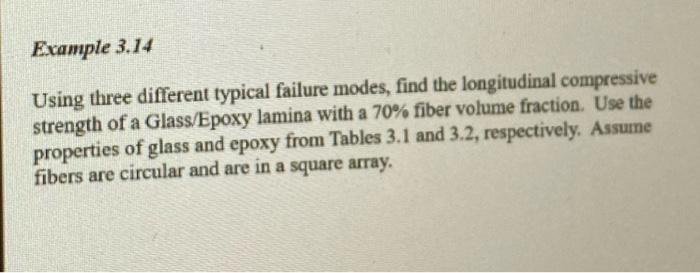 Solved Example 3.14 Using three different typical failure | Chegg.com