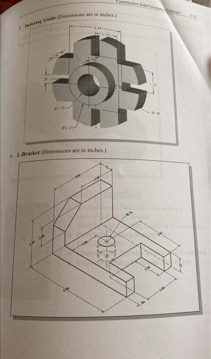 Using Autodesk Inventor, create the modles below. | Chegg.com