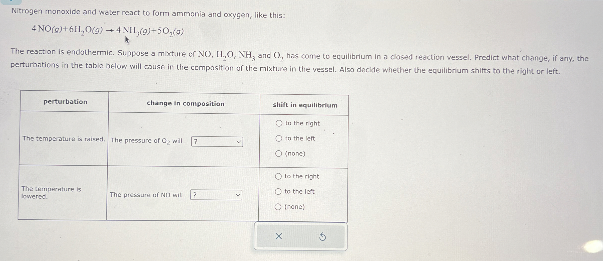 Solved Nitrogen monoxide and water react to form ammonia and | Chegg.com