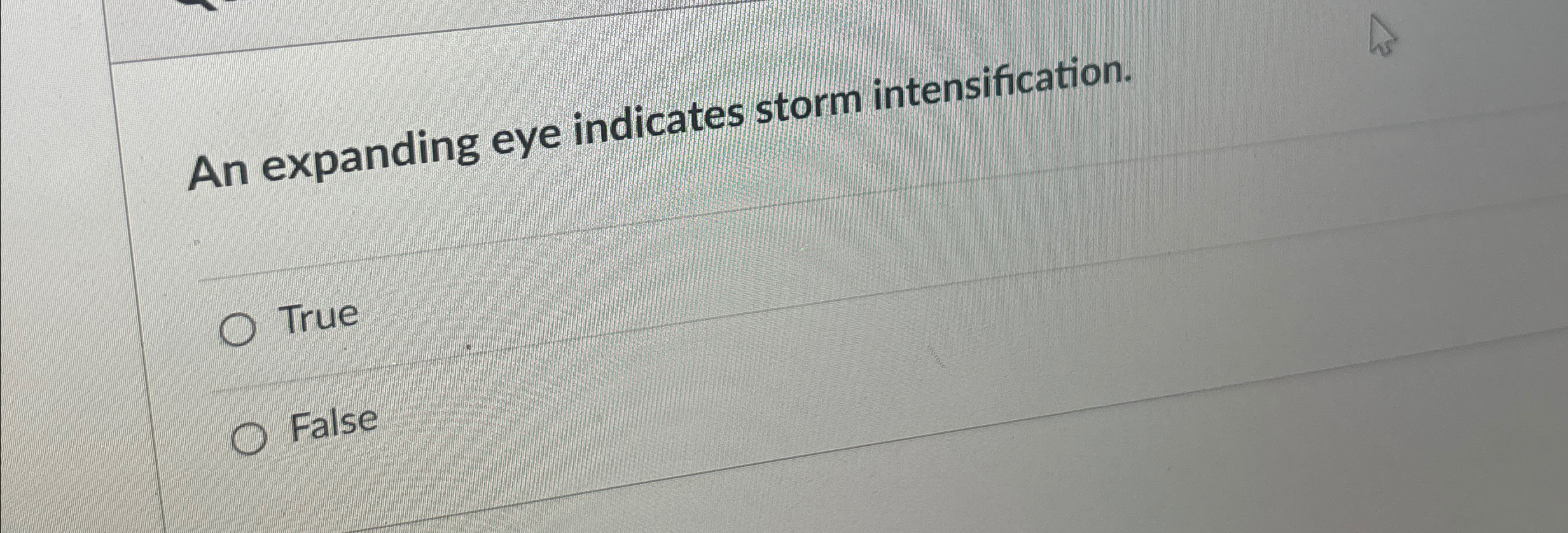 Solved An expanding eye indicates storm | Chegg.com