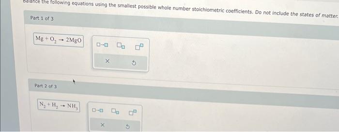 Solved Dallice the following equations using the smallest | Chegg.com