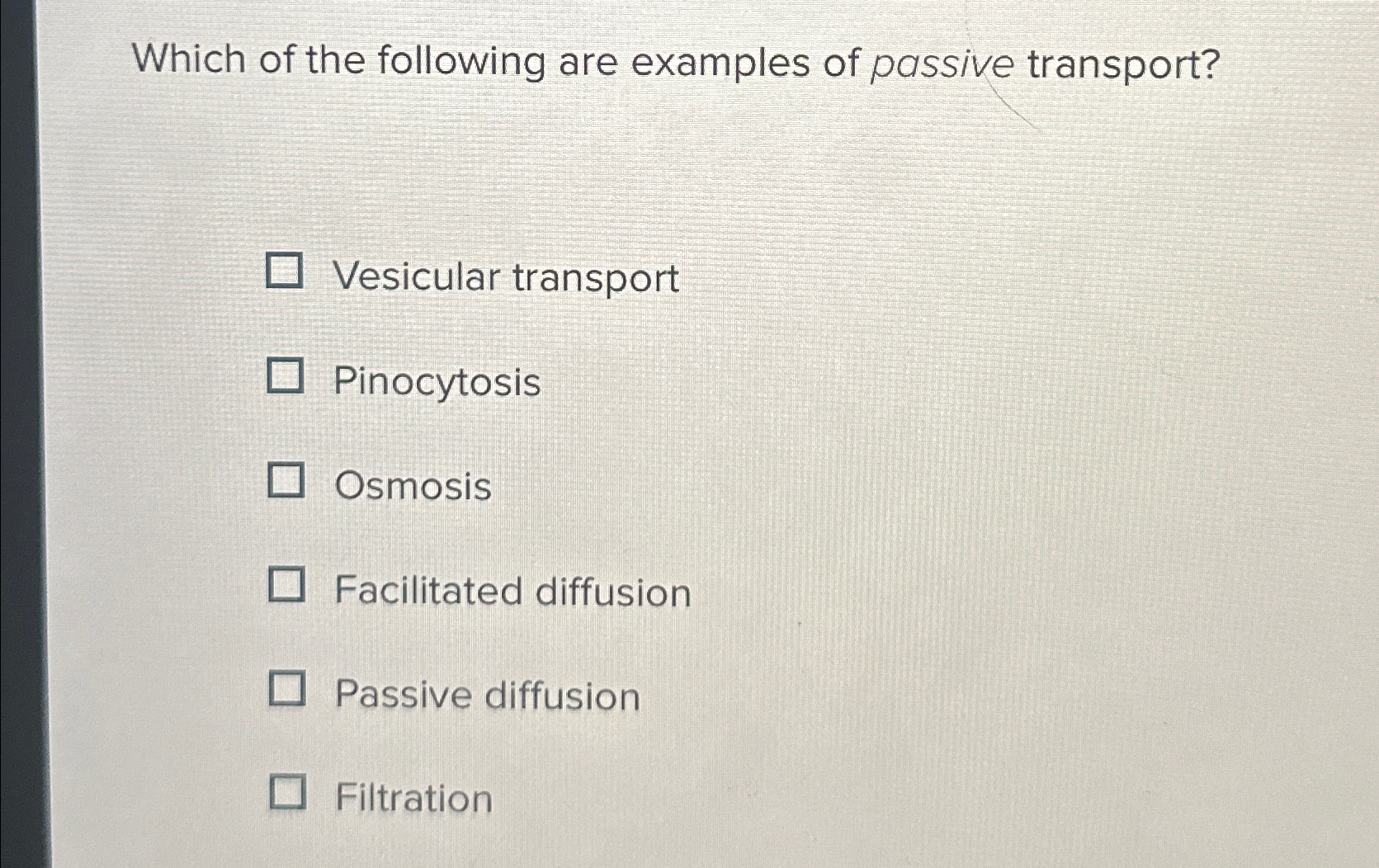 Solved Which of the following are examples of passive | Chegg.com