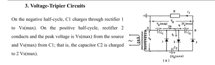 Solved 3. Voltage-Tripier Circuits V Imax) 27,Imax B On the | Chegg.com