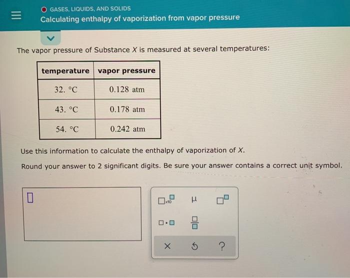 Solved O GASES, LIQUIDS, AND SOLIDS Calculating enthalpy of | Chegg.com