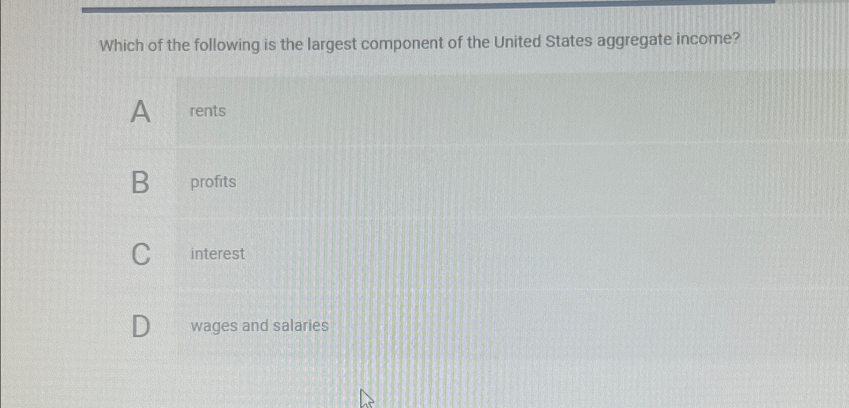 Solved Which of the following is the largest component of | Chegg.com