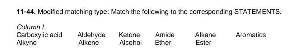 Solved 11-44. Modified matching type: Match the following to | Chegg.com