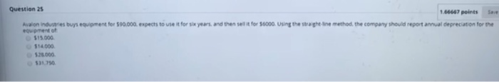Solved Question 25 1.66667 points Avalon Industries buys | Chegg.com