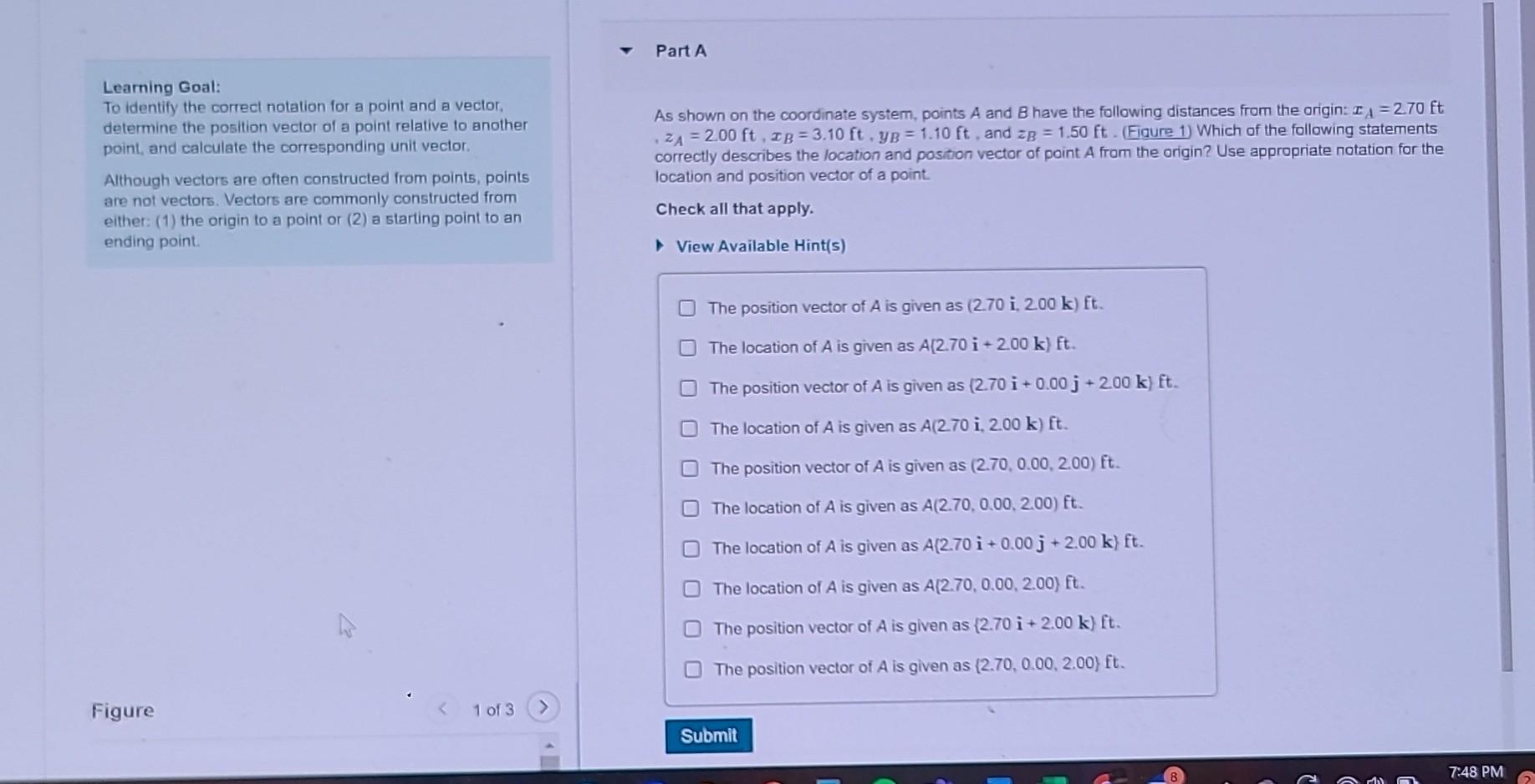 Solved Learning Goal: To identify the correct notation for a | Chegg.com
