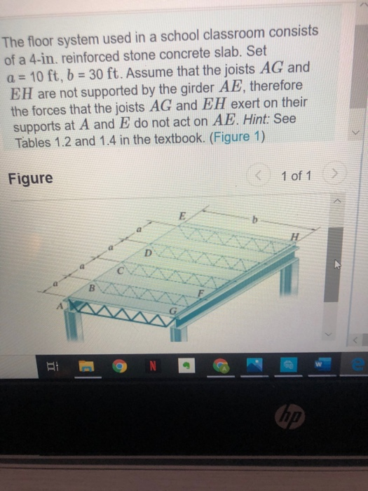 Solved Item 2 The floor system used in a school classroom | Chegg.com